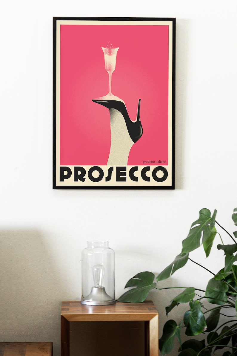 Prosecco Print, Wall Art, Cocktail Poster, Living Room Wall Art ...