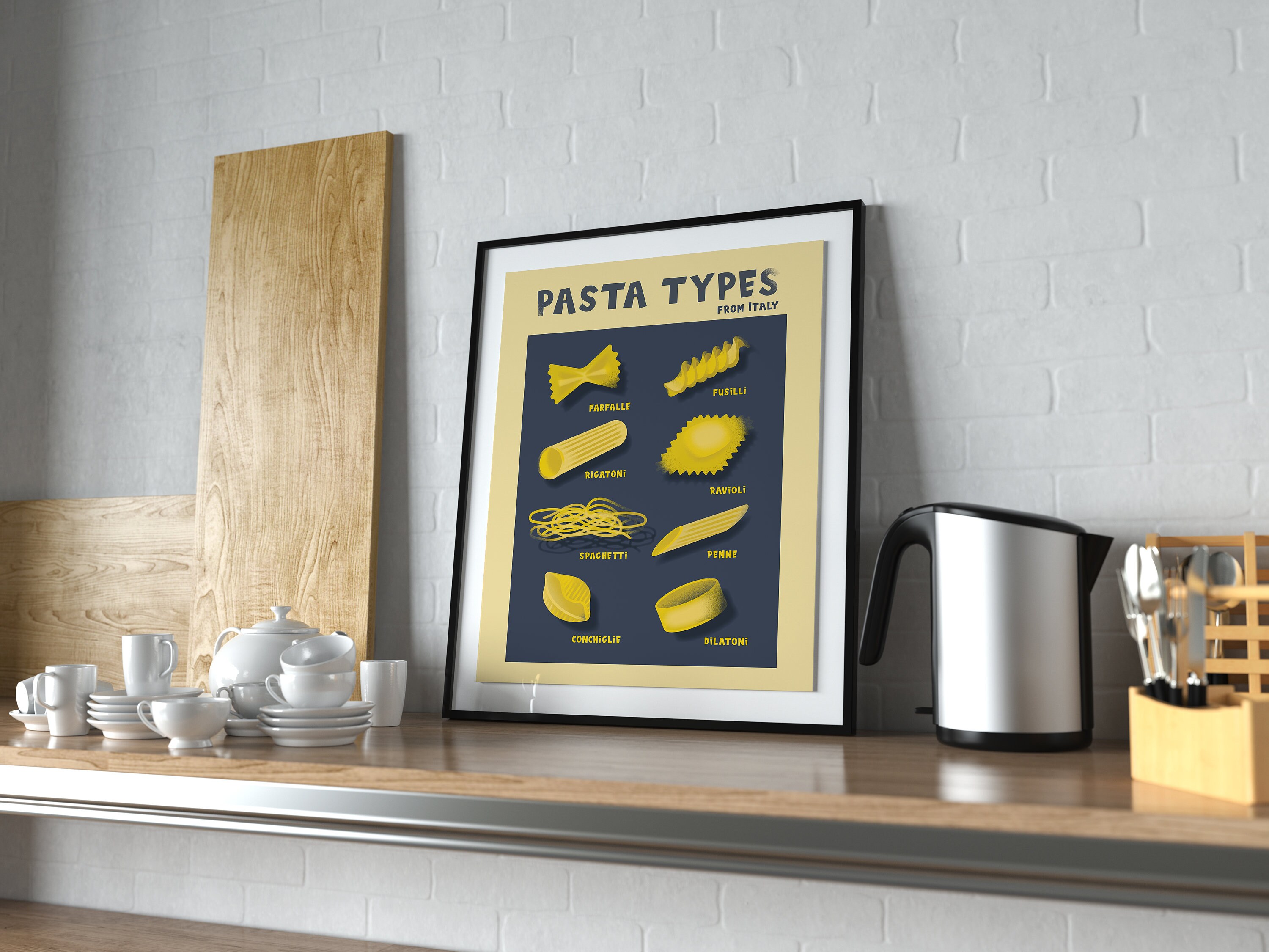 Types of Pasta Guide Poster Wall Art Poster Print Wall - Etsy Australia