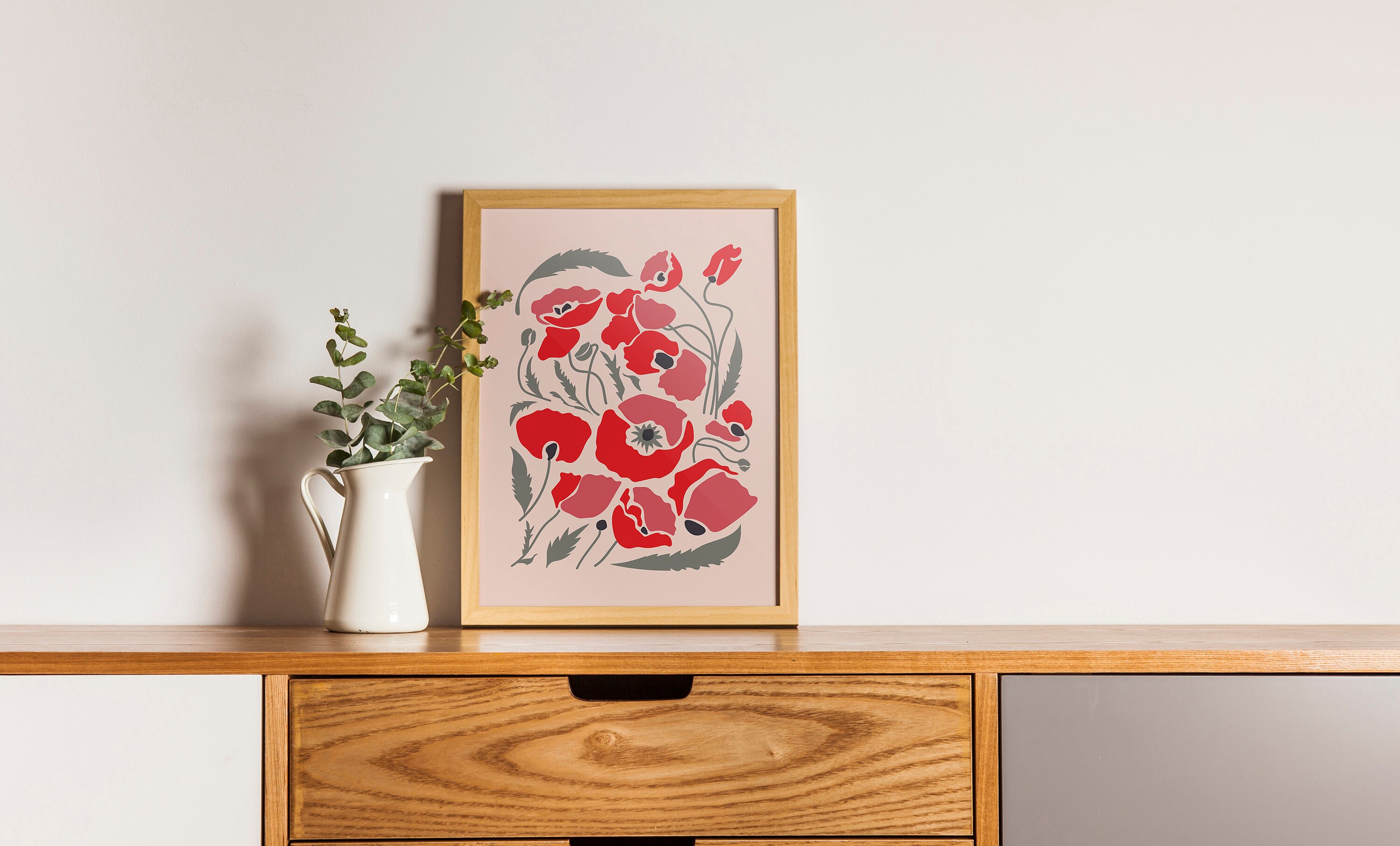 Poppy Wall Art Print, Instant Download, Home Decor - Etsy