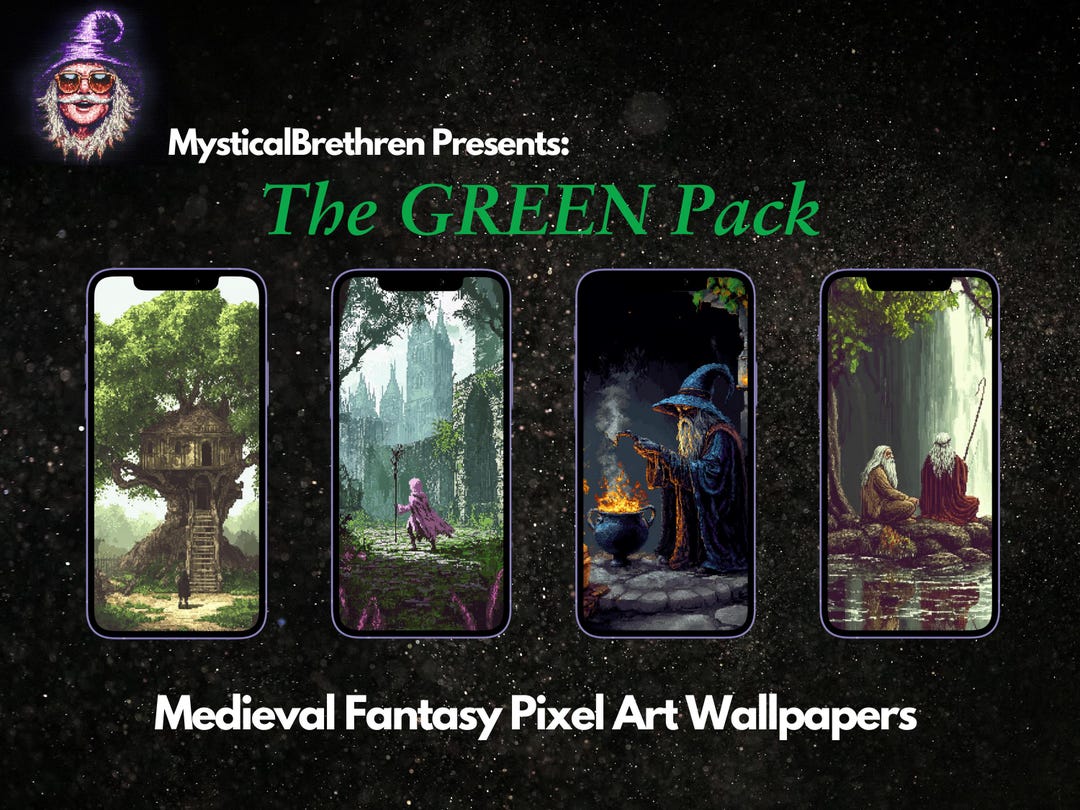Medieval Fantasy Pixel Art Wallpaper - the GREEN Pack - 1080p Full HD ...