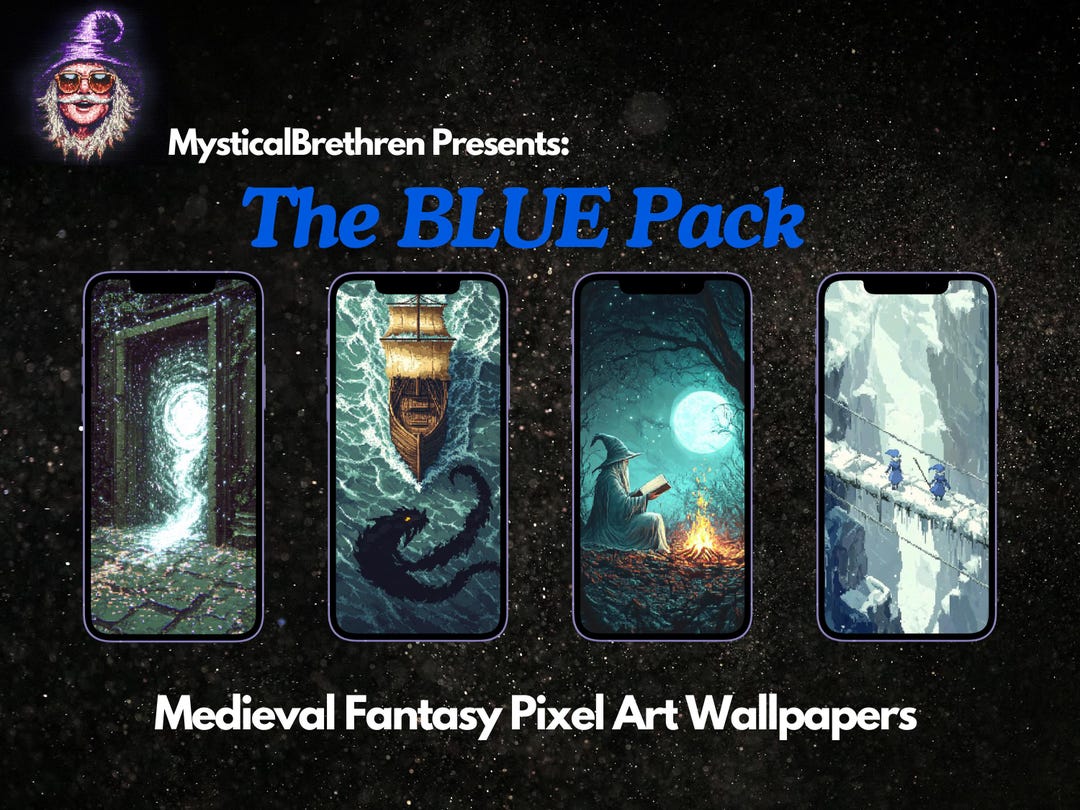 Medieval Fantasy Pixel Art Wallpaper - the BLUE Pack - 1080p Full HD ...