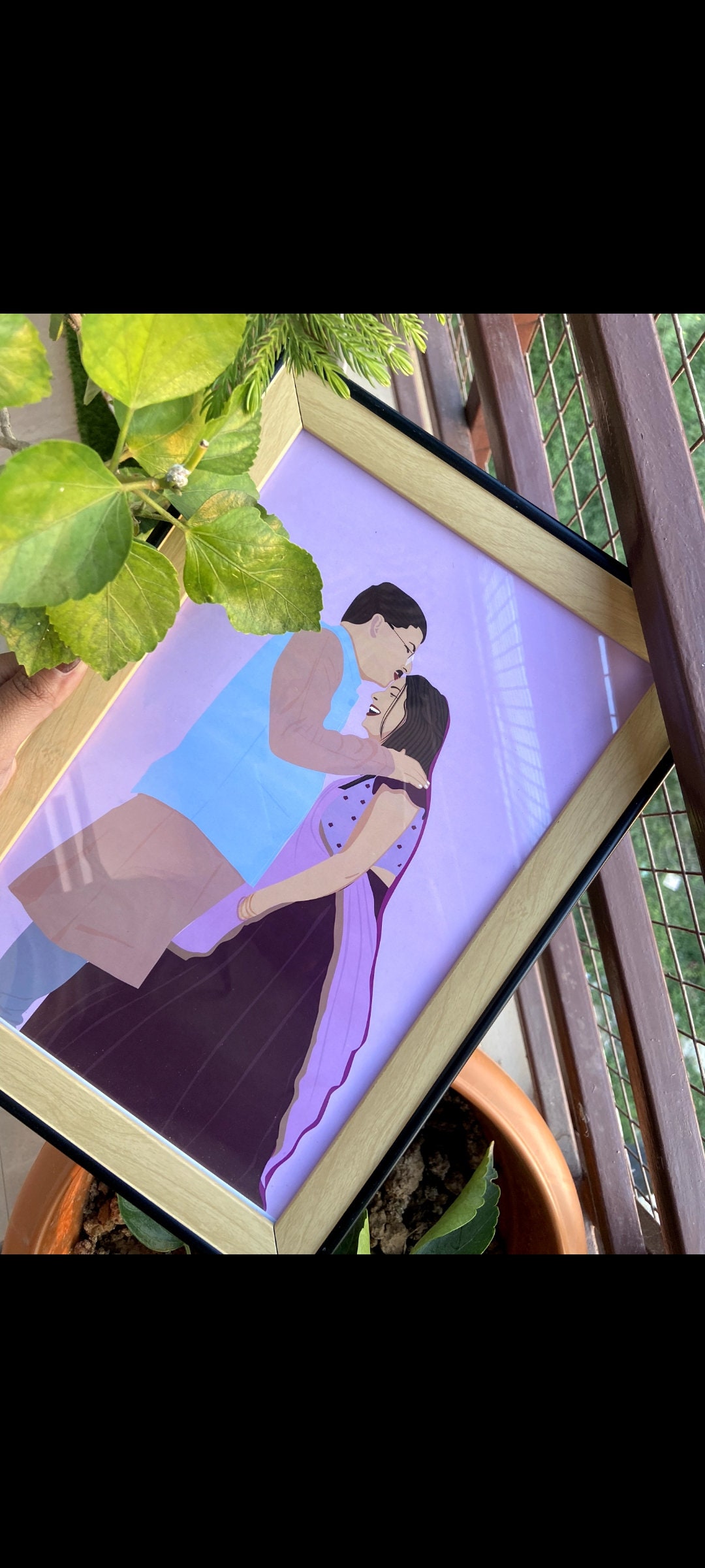 Custom Illustration Frame A4 Size - Etsy