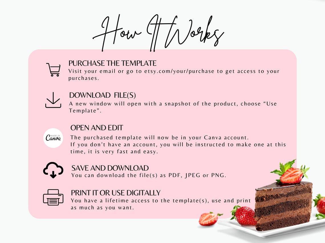 Round Cake Cutting Guide Digital Download Baker Instructions Tiered ...