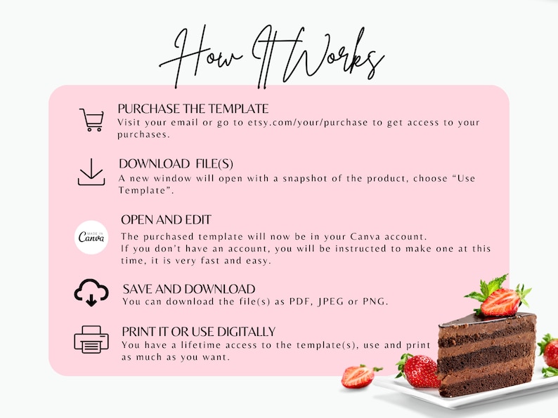 Round Cake Cutting Guide Digital Download Baker Instructions Tiered ...