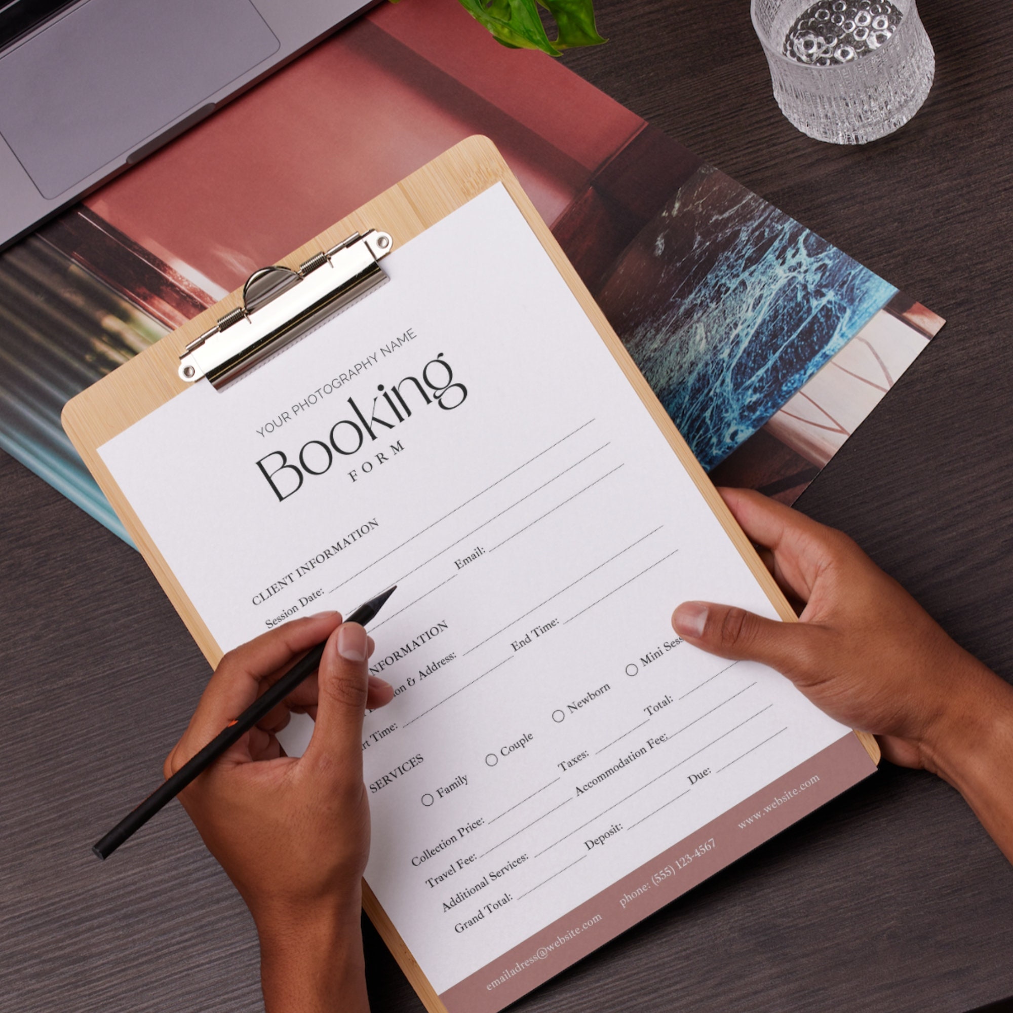 Photography Booking Form for Client Mini Session Editable Canva ...