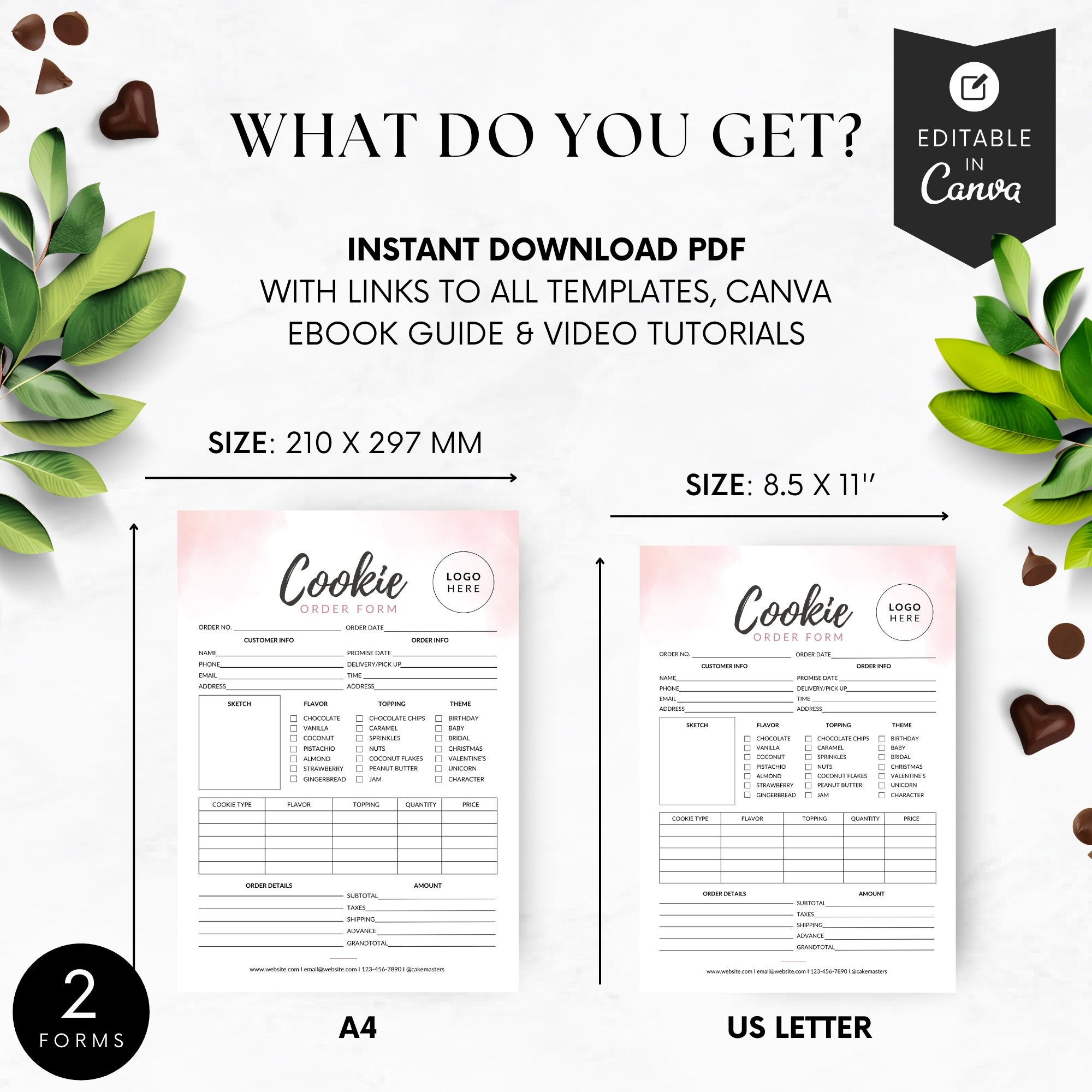 Cookie Contract and Order Form Template, Custom Bakery Agreement Form ...