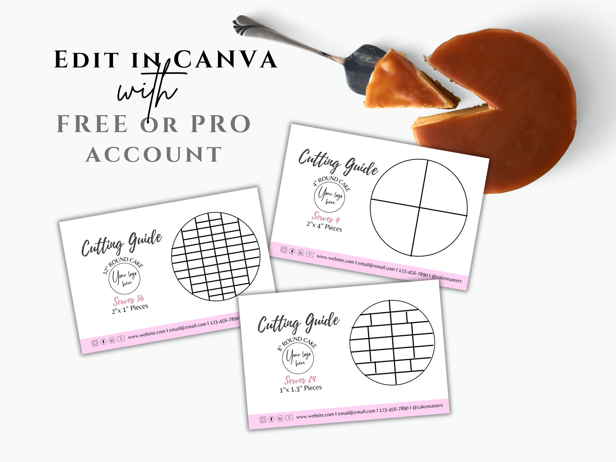 Round Cake Cutting Guide Digital Download Baker Instructions Tiered ...