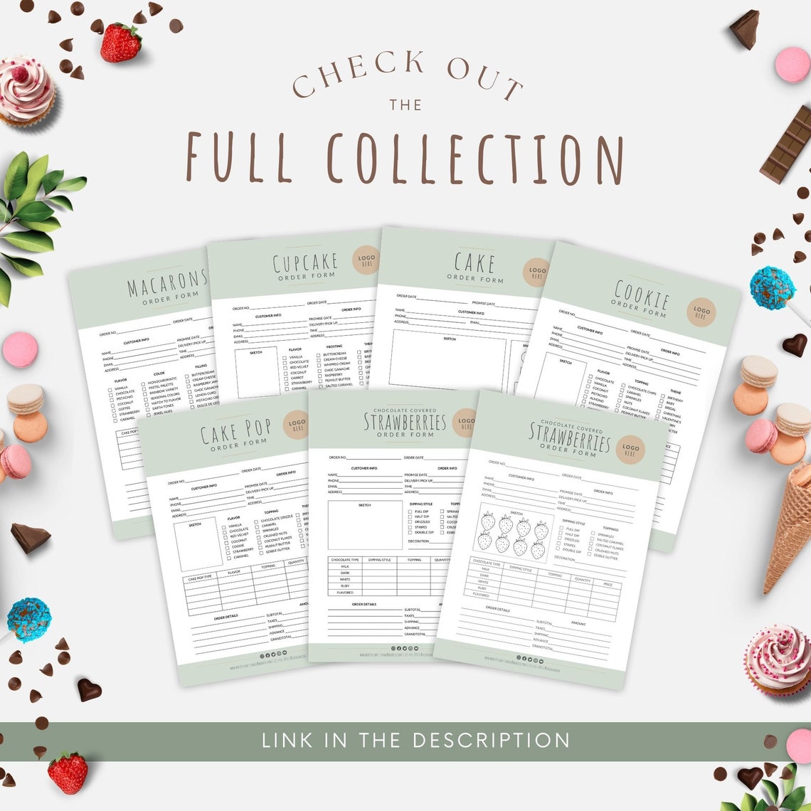 Printable Cakepop Order Form, Cake Pop Templates for Canva, Cakesicles ...
