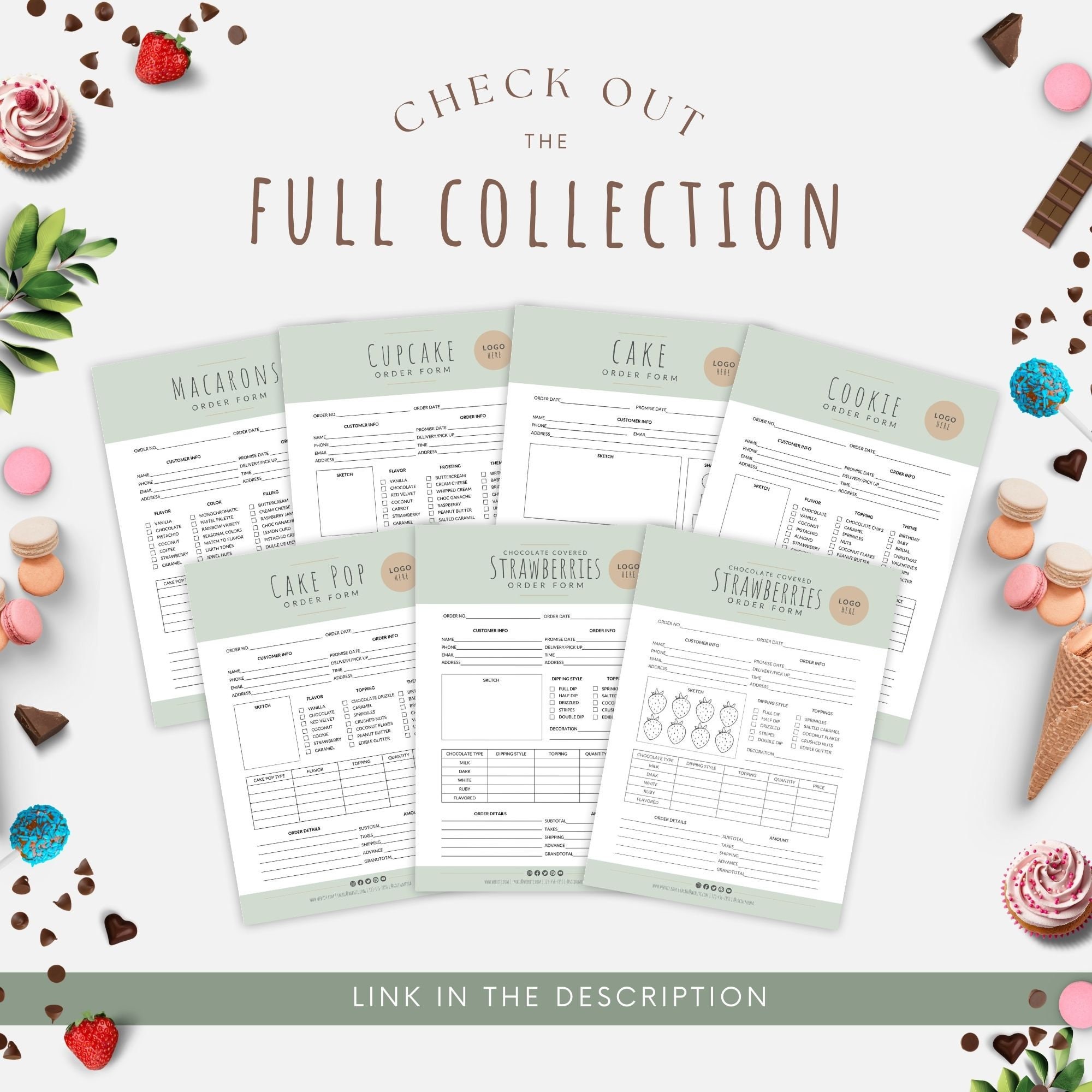 Printable Cakepop Order Form, Cake Pop Templates for Canva, Cakesicles ...