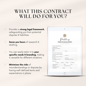 Wedding Photography Contract Canva Template, Printable Wedding Forms ...