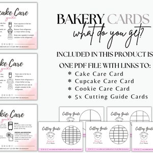 Bakery Templates Cake Cutting Guide Cookies Caring Card Cupcake Care ...