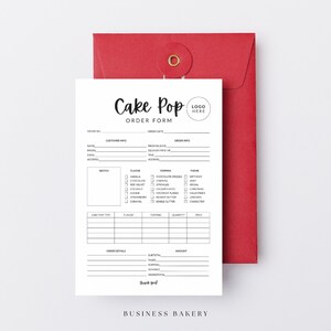 Printable Cakepop Order Form, Cake Pop Templates for Canva, Cakesicles ...