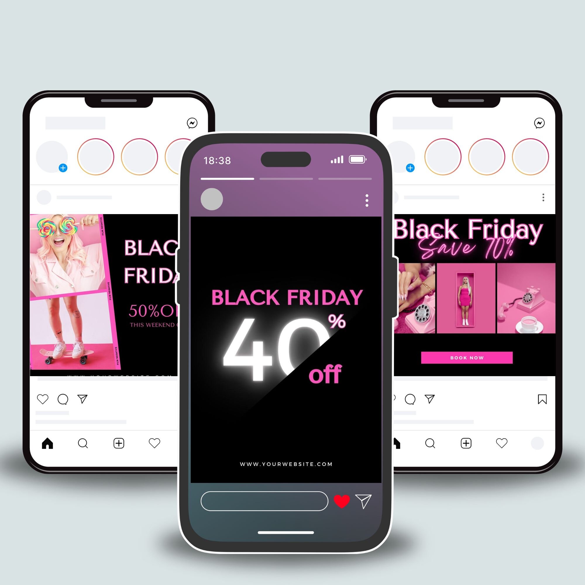 Instagram Black Friday Flyer Templates for Small Business Cyber Monday ...
