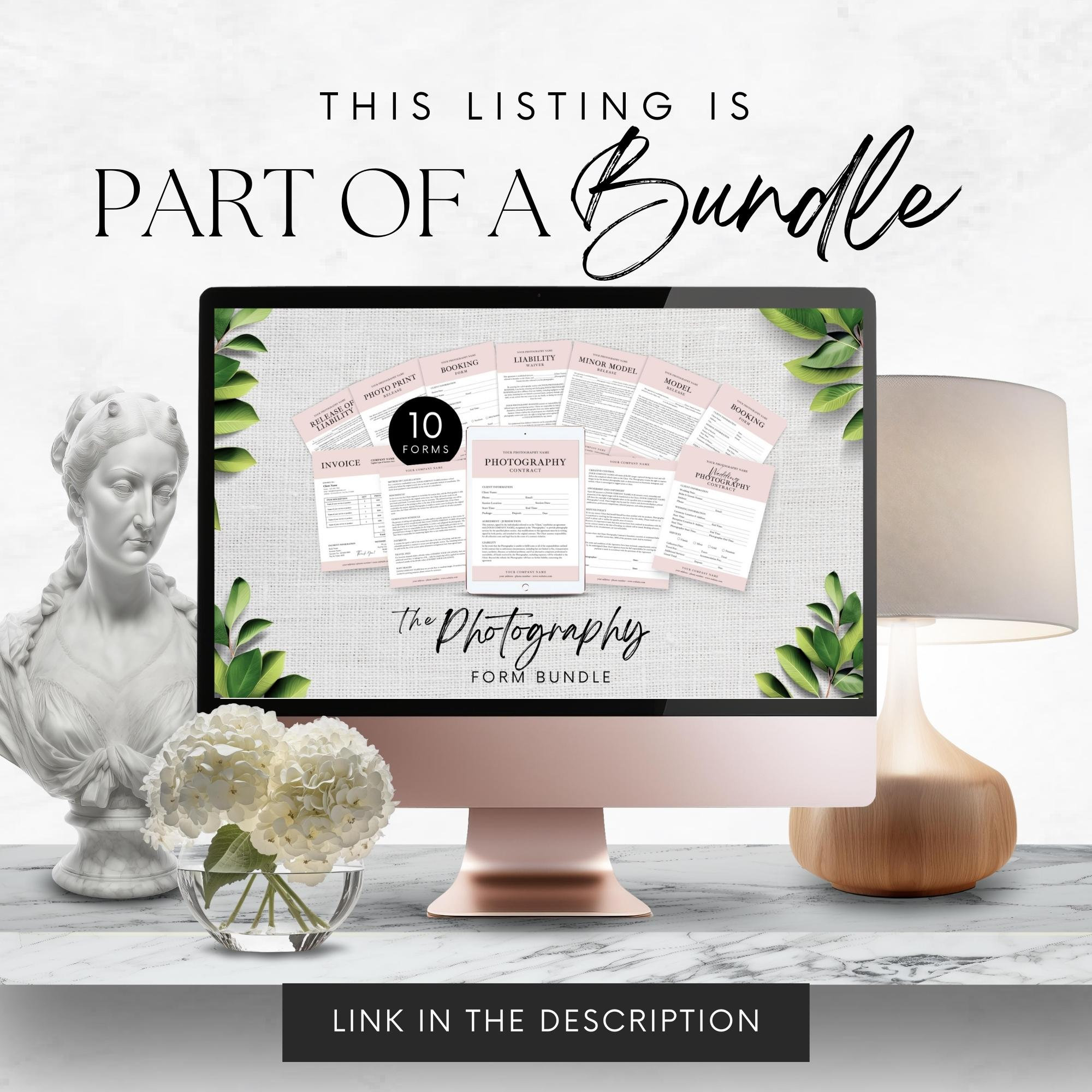 Legal Liability Waiver Template for Photographers Waiver and Release ...