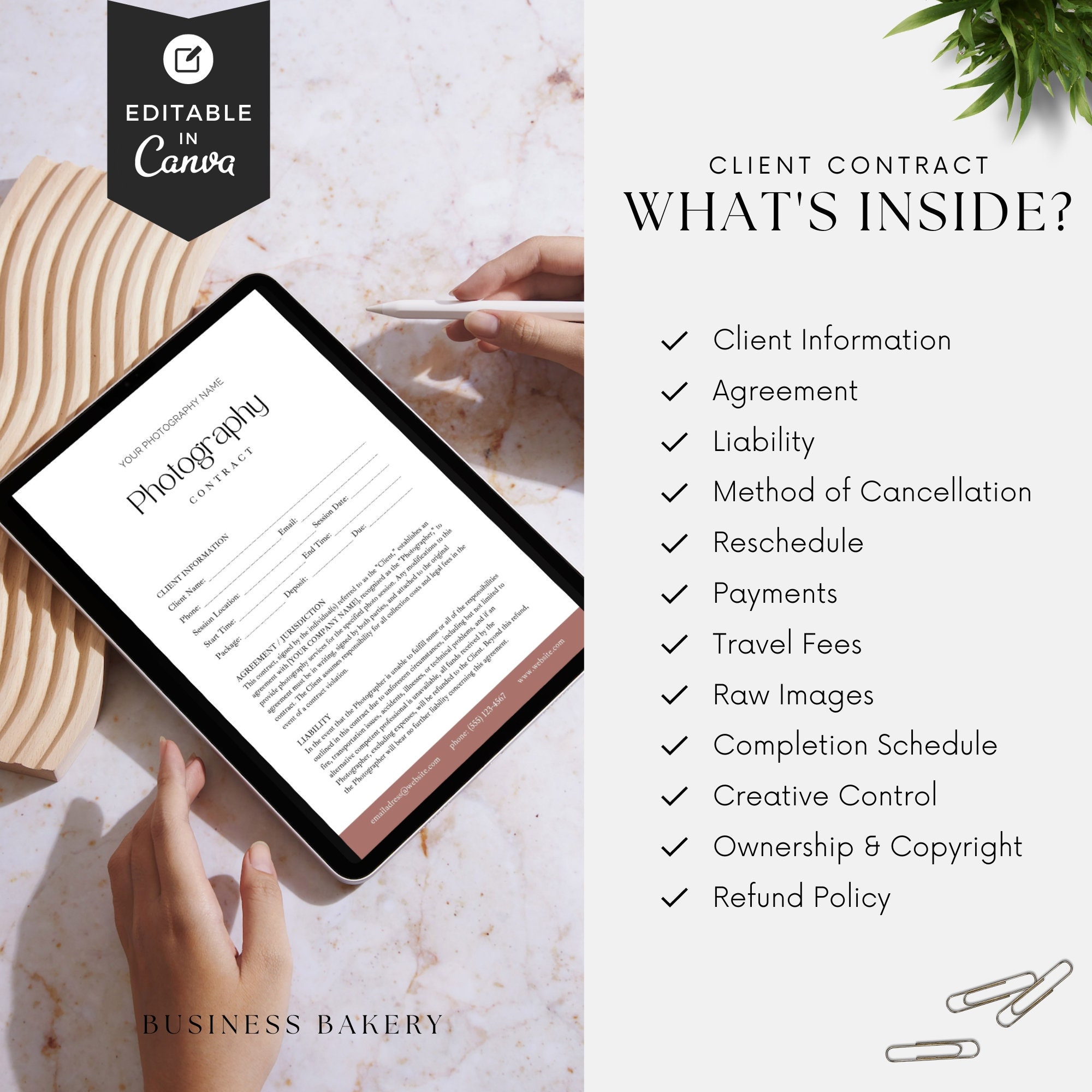 Photography Mini Session Contract for Photographers Form - Etsy