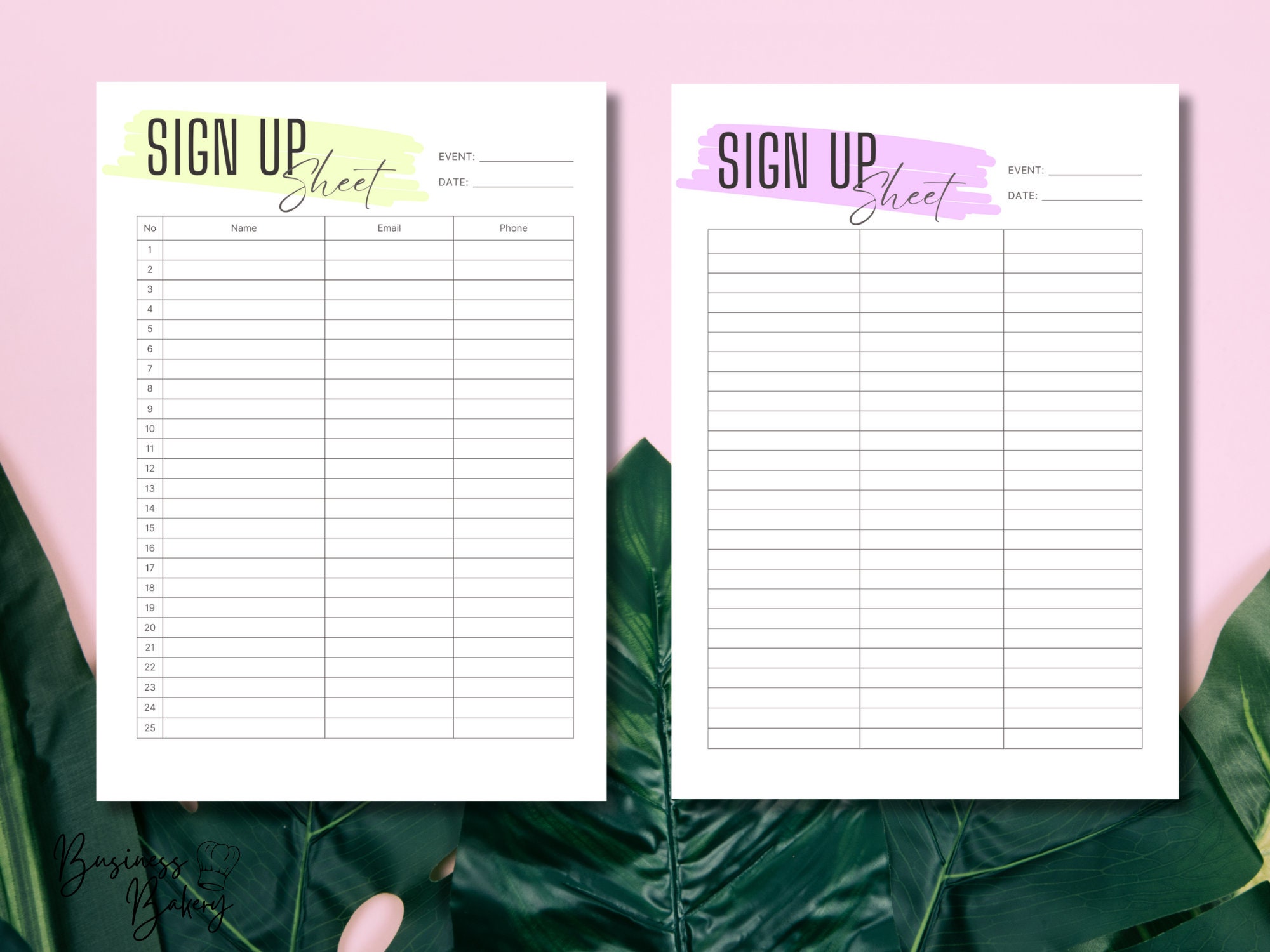Editable Sign up Sheet I Sign up Template I Registration Sign up I A4 ...