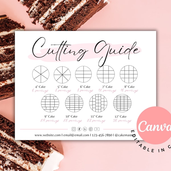 Cake Serving Chart - Etsy