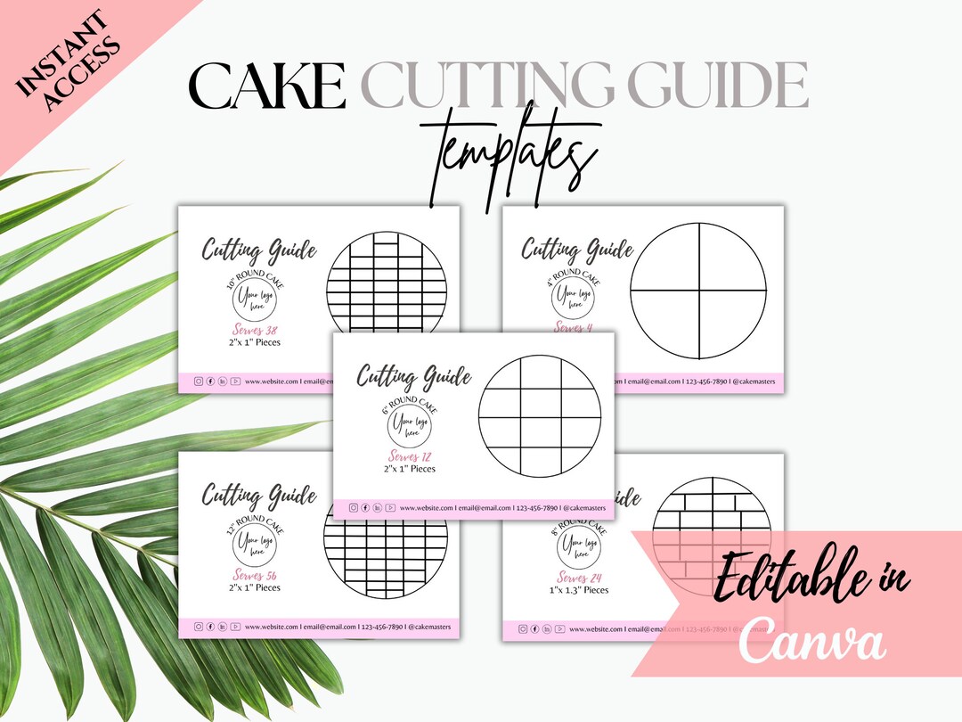 Round Cake Cutting Guide Digital Download Baker Instructions Tiered ...