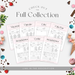 Macarons Order Sheet Template, Clean Home Bakery Order Form Editable ...