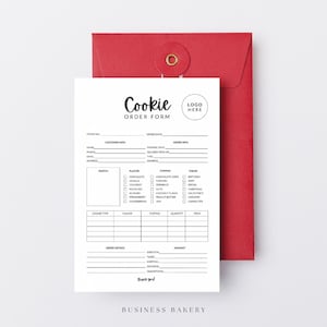 Cookie Order Form Editable Template, Custom Biscuit Purchase Form for ...