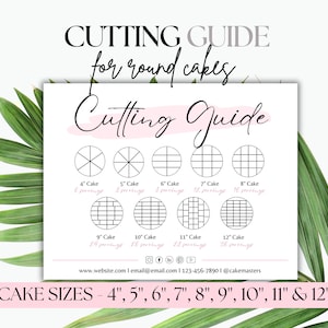 Round Cake Cutting Guide Digital Download Baker Instructions Tiered ...