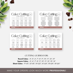 Cake Care and Cutting Guide Templates, Printable Cake Care Card ...