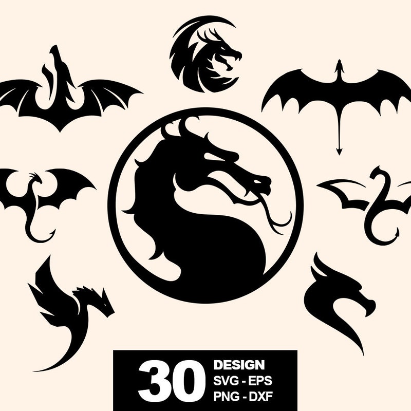 Dragon Svg - Etsy