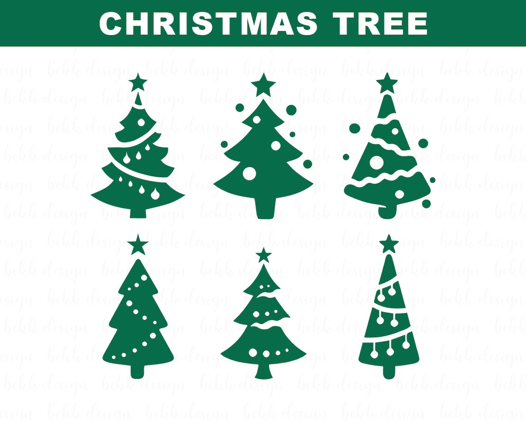 CHRISTMAS TREE SVG Bundle, Christmas Tree Outline, Christmas Ornaments ...