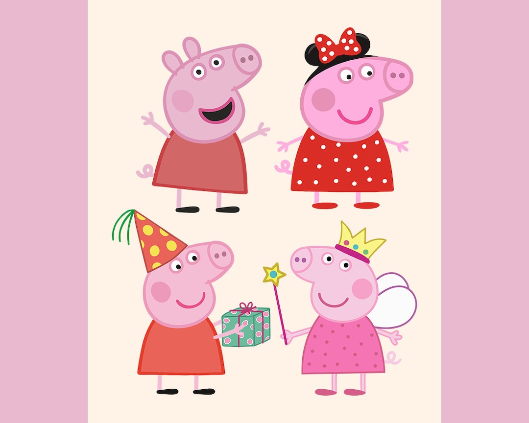 Peppa Pig SVG, Bundle Layered SVG, Layered and Instant Downloadable ...