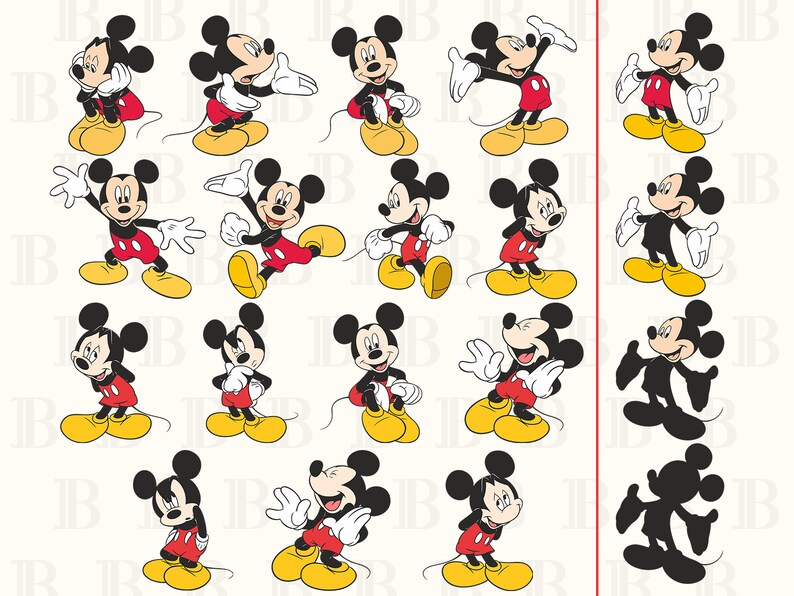 Mickey Mouse SVG Bundle Layered Head Svg Birthday Tshirt Svg - Etsy