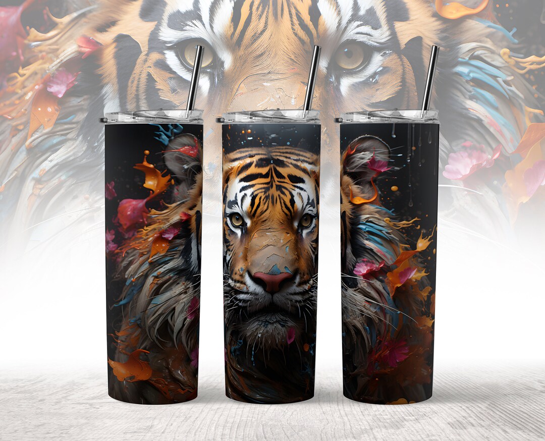 Colorful Tiger Tumbler Wrap Majestic Tiger Sublimation - Etsy