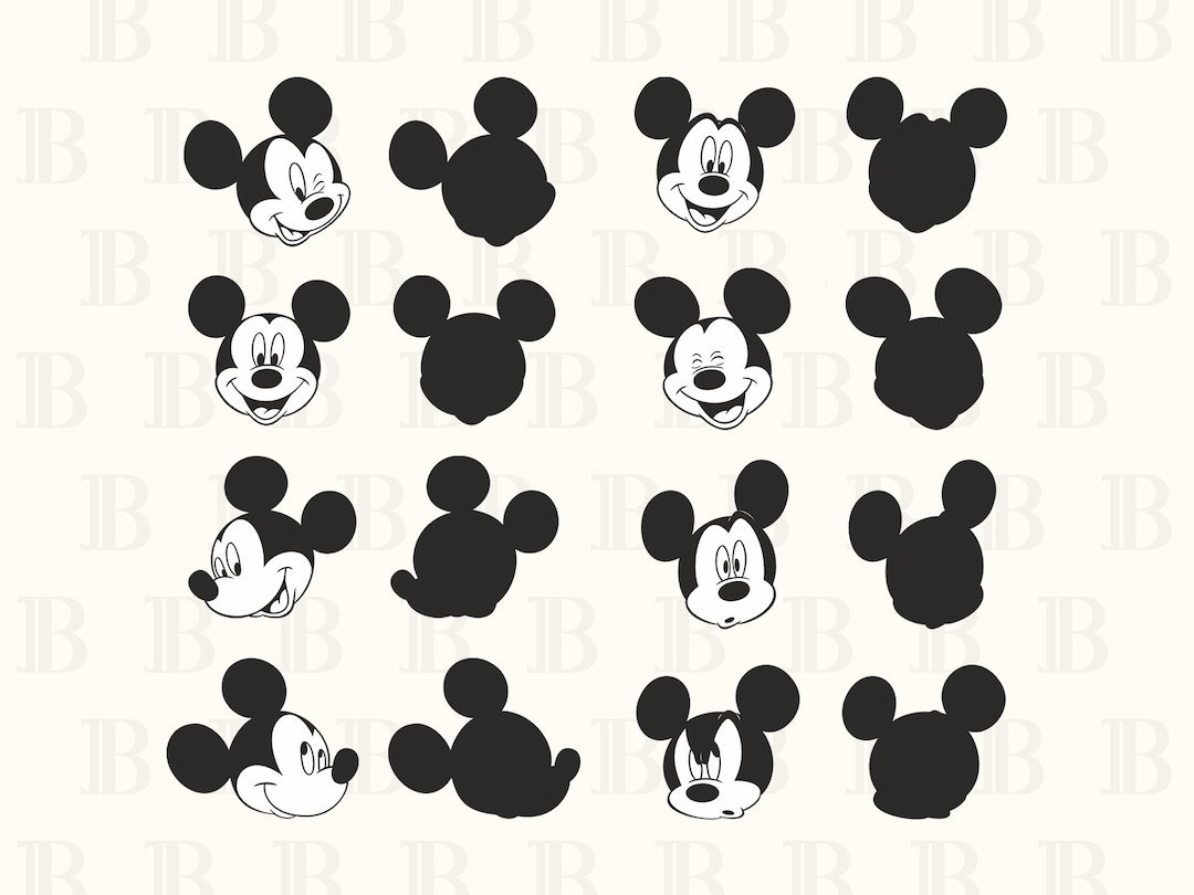 Mickey Mouse SVG Bundle Layered Head Svg Birthday Tshirt Svg, Tumbler ...
