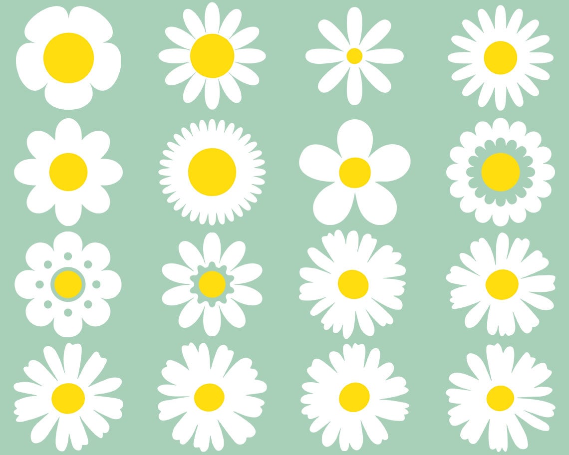 Daisy SVG Bundle Daisy Flower Svg Files for Cricut Vector - Etsy UK