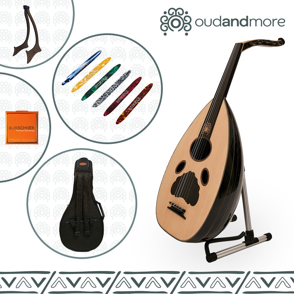Oudandmore Arabic All in One Oud Set Arabic Oud Extra Strings Padded ...