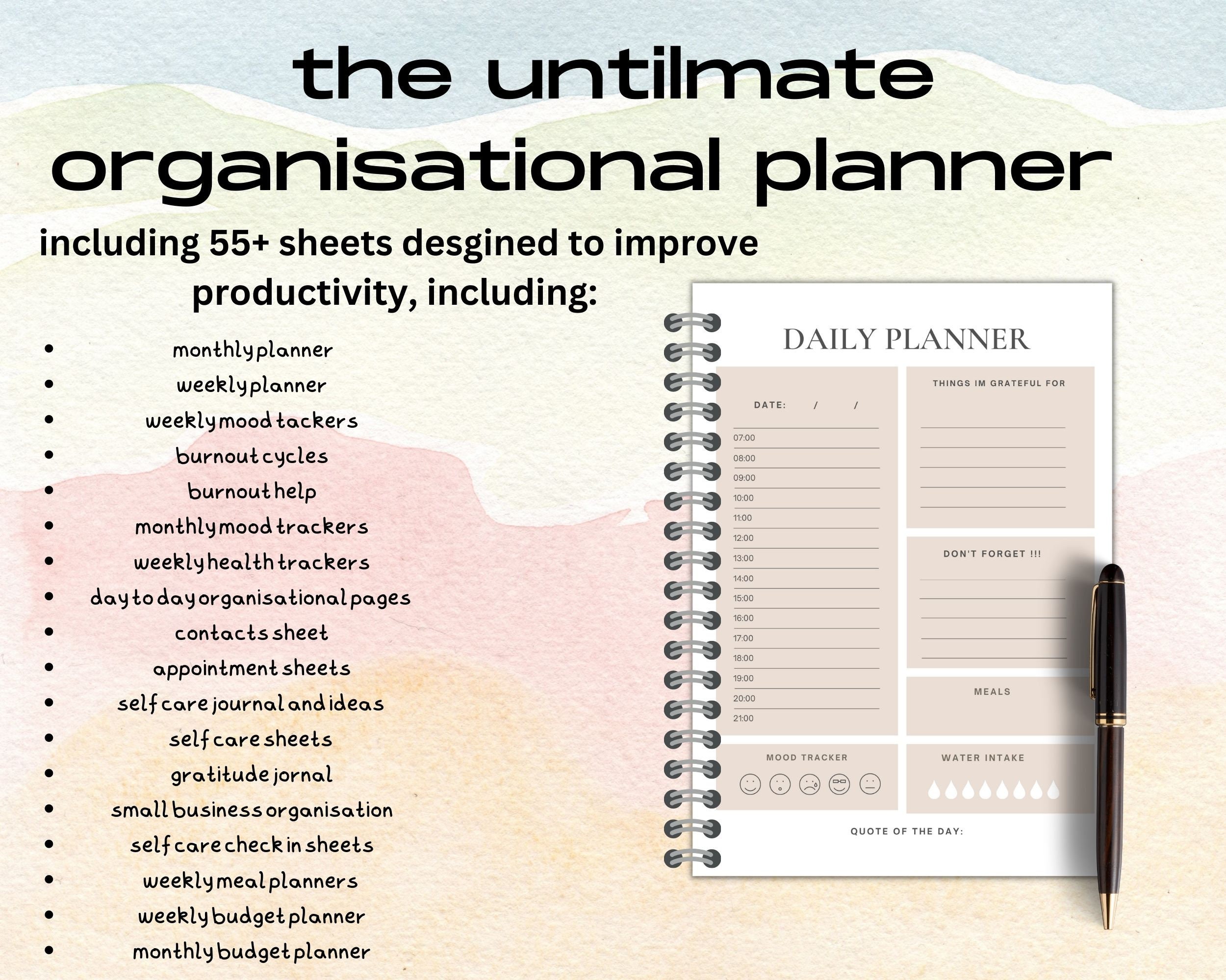 Lash Tech Plannerproductivityclient Trackerlash Tech Diary Journalipad ...