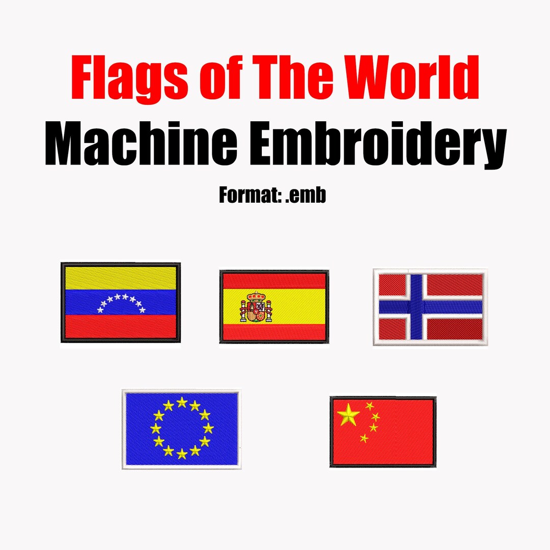 Pack Banderas Diseños Para Bordados Digitalizados +30 Diseños - Etsy