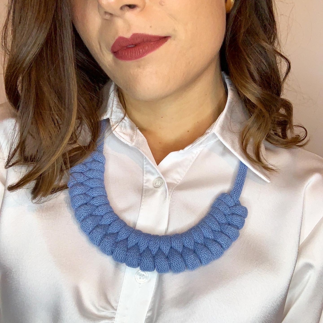 Hand-woven Bobbiny Rope Necklace - Etsy