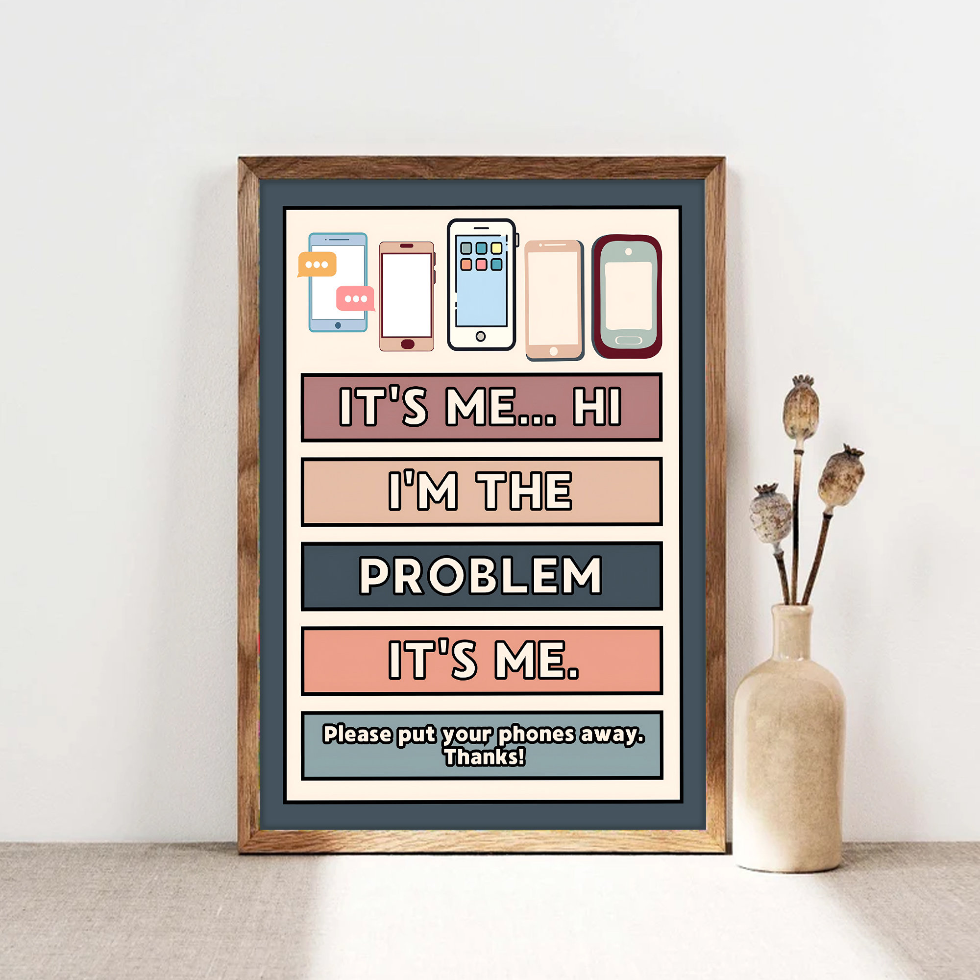 Classroom Poster, No Cell Phones Sign Poster, Teacher Gift, Classroom ...
