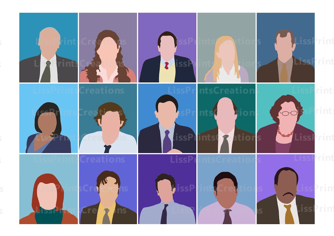 The Office TV Show Characters Poster the Office Gifts Minimal Cast ...