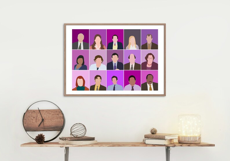 The Office TV Show Characters Poster the Office Gifts Minimal Cast ...