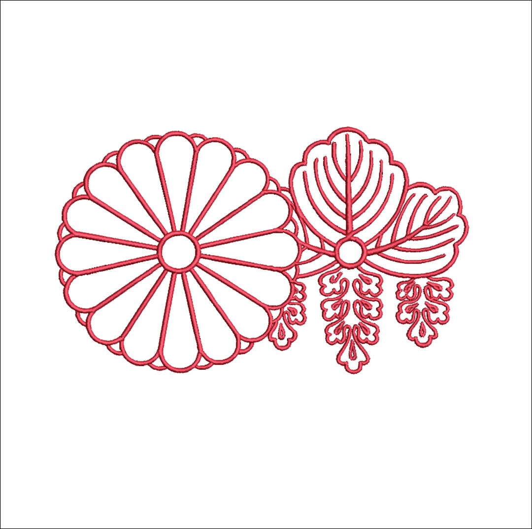 Japanese Ornament Digital Embroidery Design File - Etsy