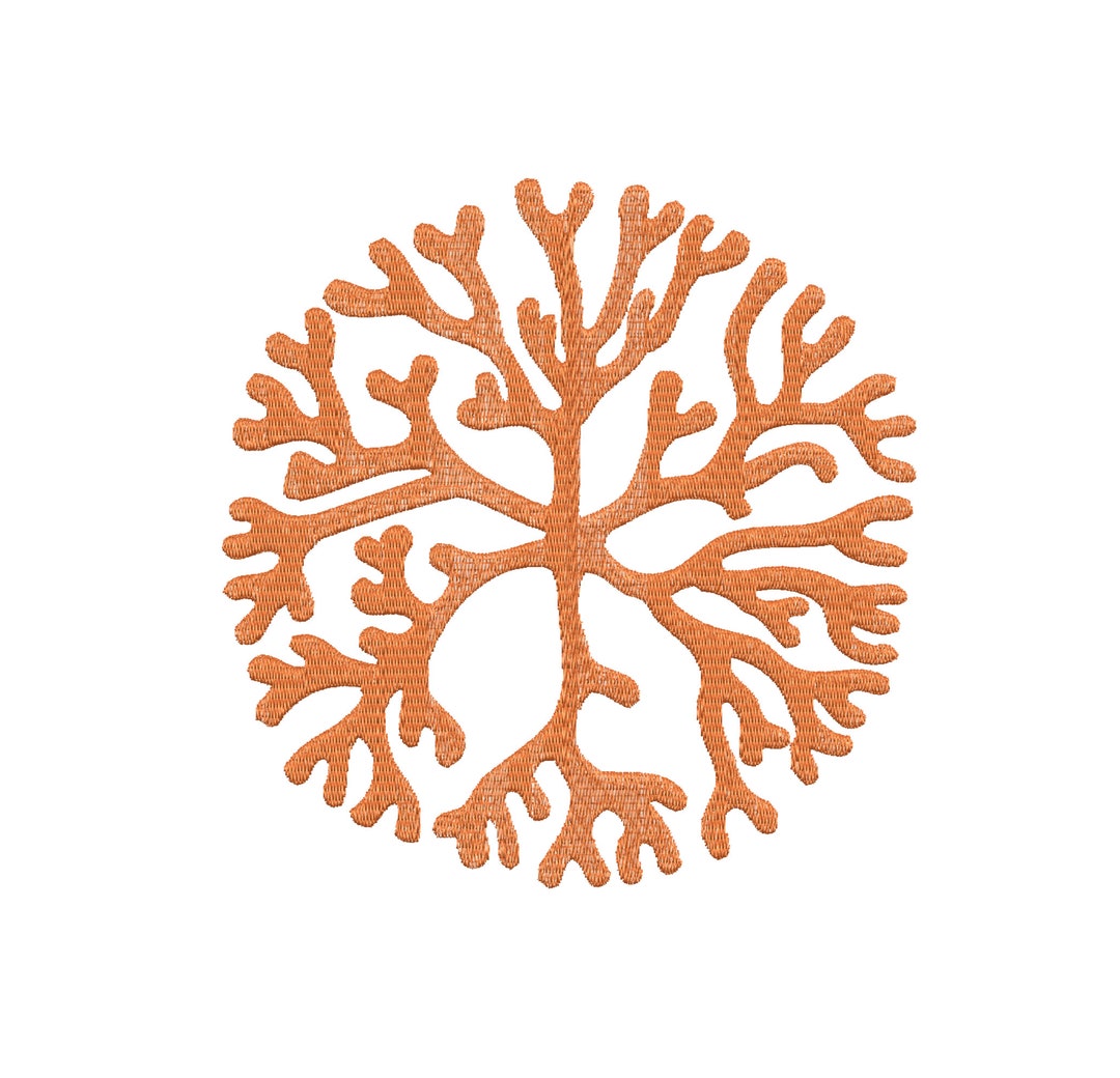 Abstract Coral Machine Embroidery Design - Etsy