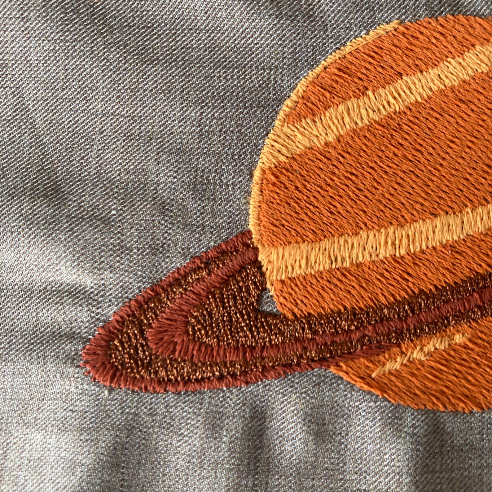 Planet Saturn Embroidery File in 2 Sizes - Etsy
