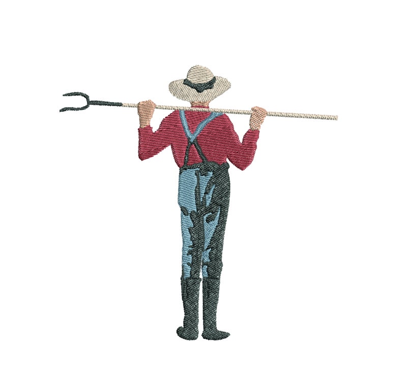 Gardener Machine Embroidery File, Inspired by Winslow Homer (in the ...