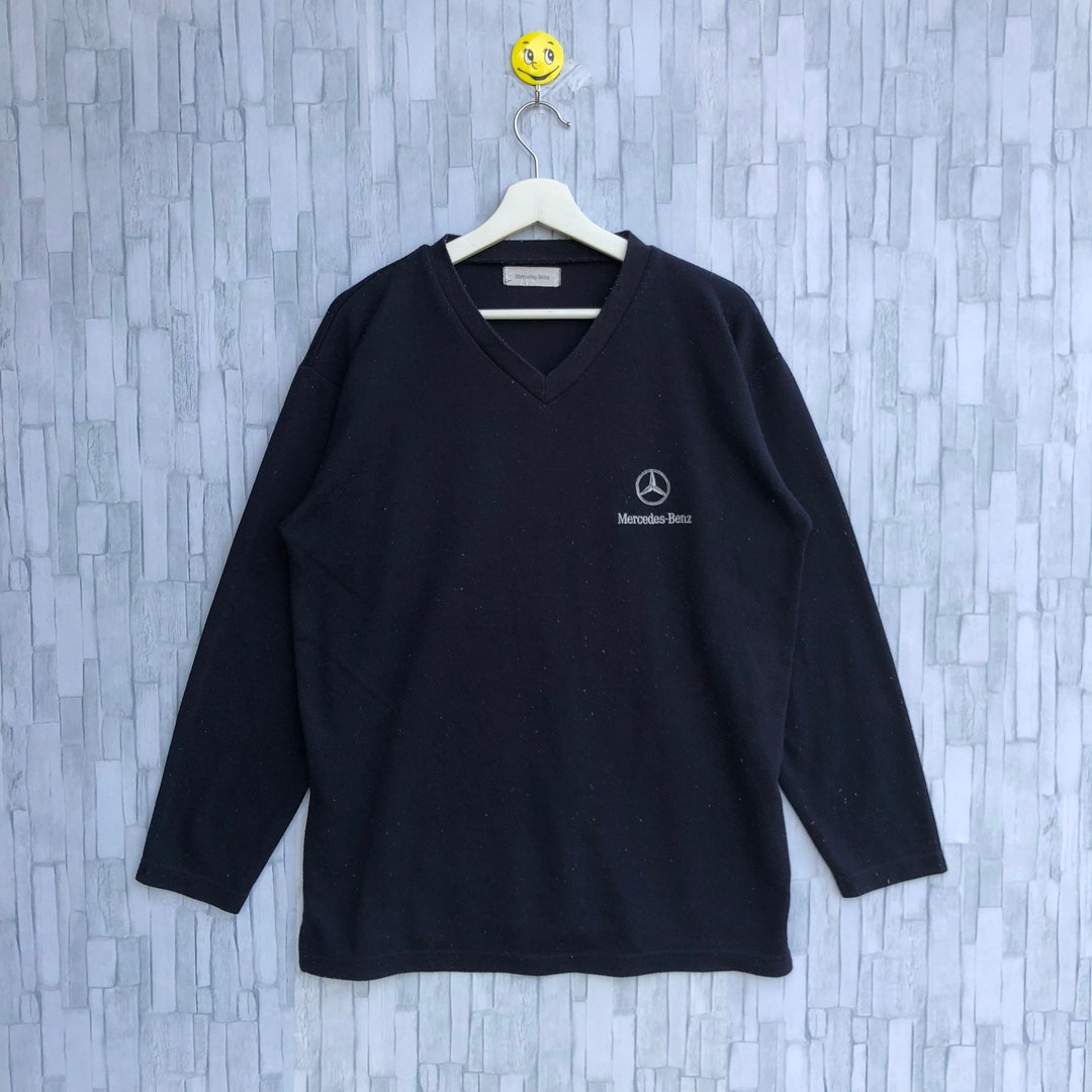 Vintage Mercedes Benz Sweatshirt Embroidery Small Logo Spellout Jumper ...