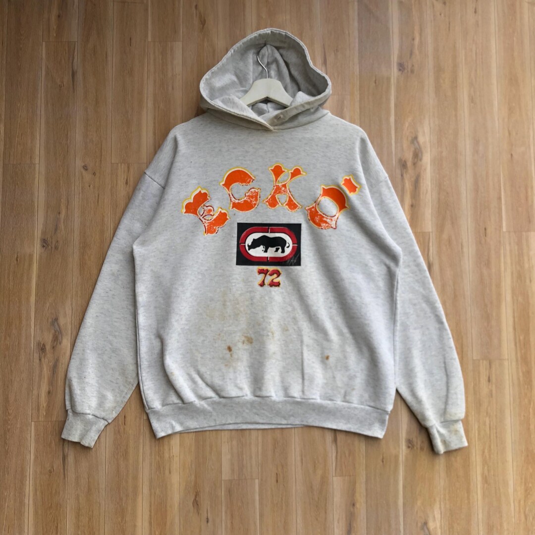 Vintage 90s Ecko Unltd Skateboard Hoodie Pullover Big Logo Spellout ...