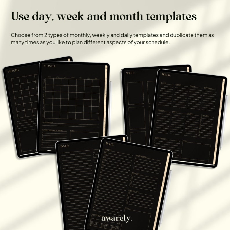Digital Notebook: 20 Note-taking Templates for Goodnotes, Ipad, Android ...