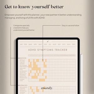 Undated Digital Light ADHD Planner for Adults, Goodnotes, Ipad, Android ...