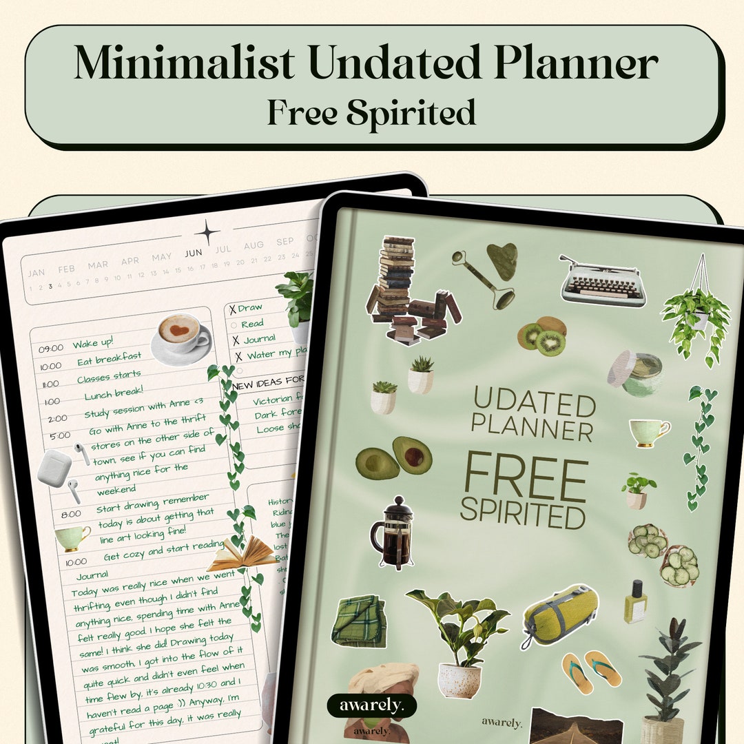 Minimalist Undated Digital Planner: Daily, Weekly, Monthly (goodnotes ...