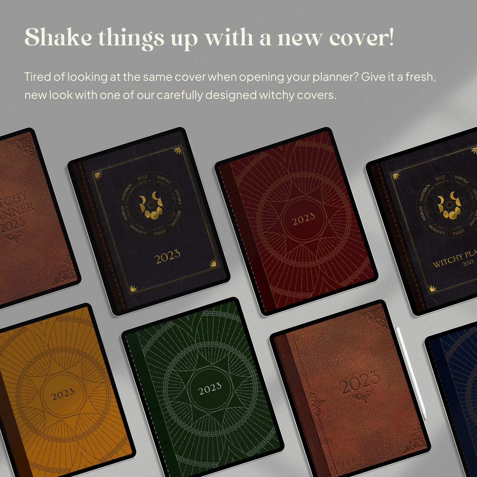 Witchy Digital Planner Covers Goodnotes Cover iPad Planner Cover Witchy ...